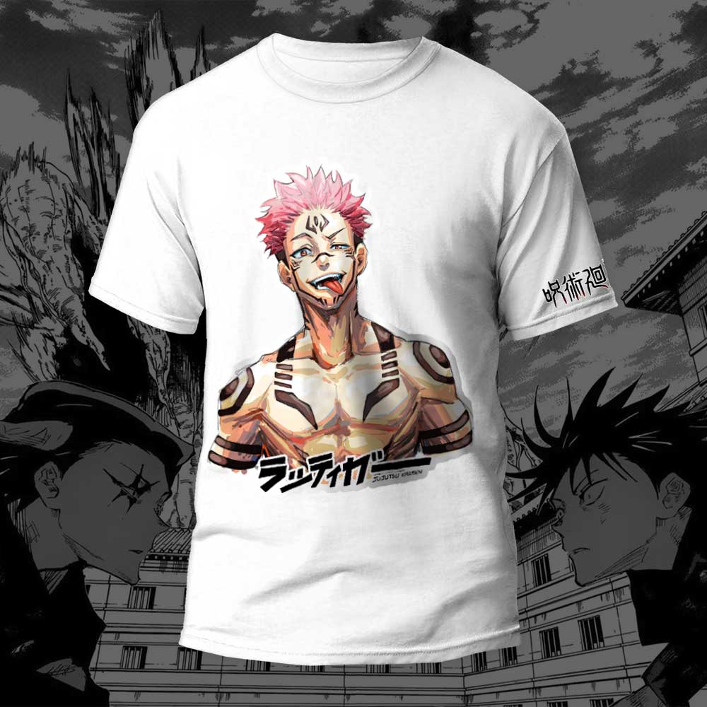 Sukuna White Tshirt - Jujutsu Kaisen – Gizmoz.in